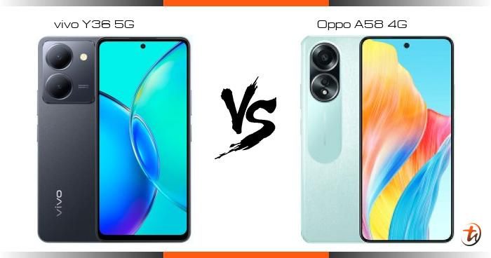 vivo Y36 5G 对比 Oppo A58 4G - 功能区别与规格参数对比 - TechNave 中文版